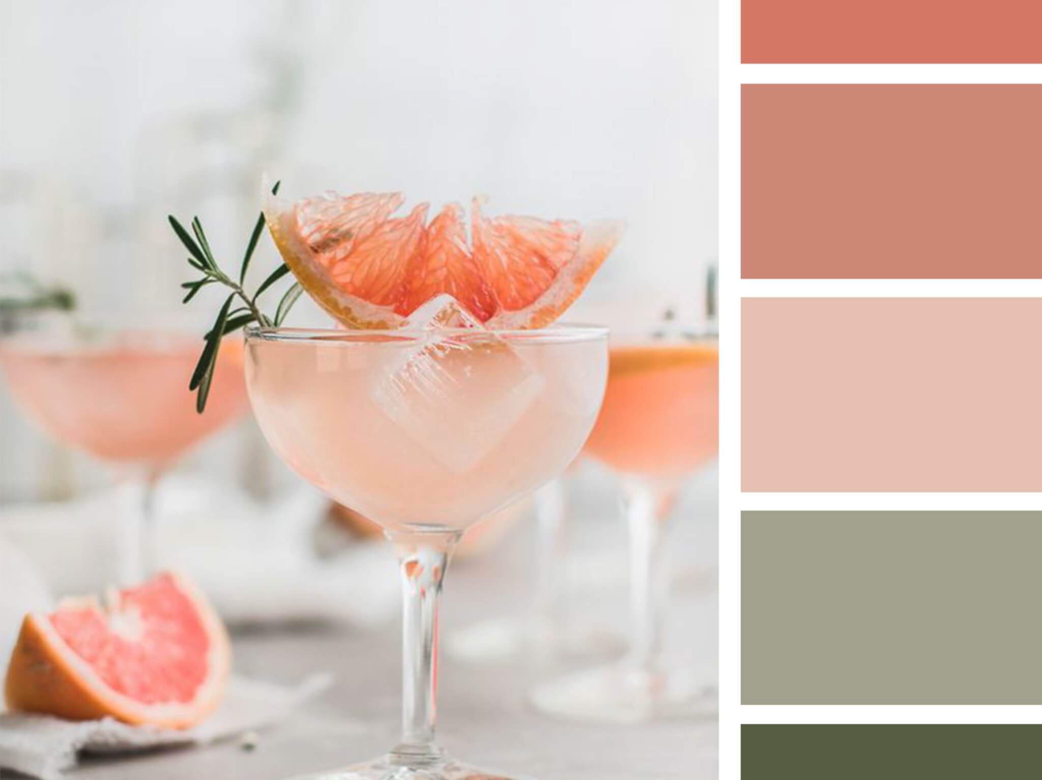 Grapefruit Rosemary Spritz | Color Inspiration | Aneka Interiors Inc